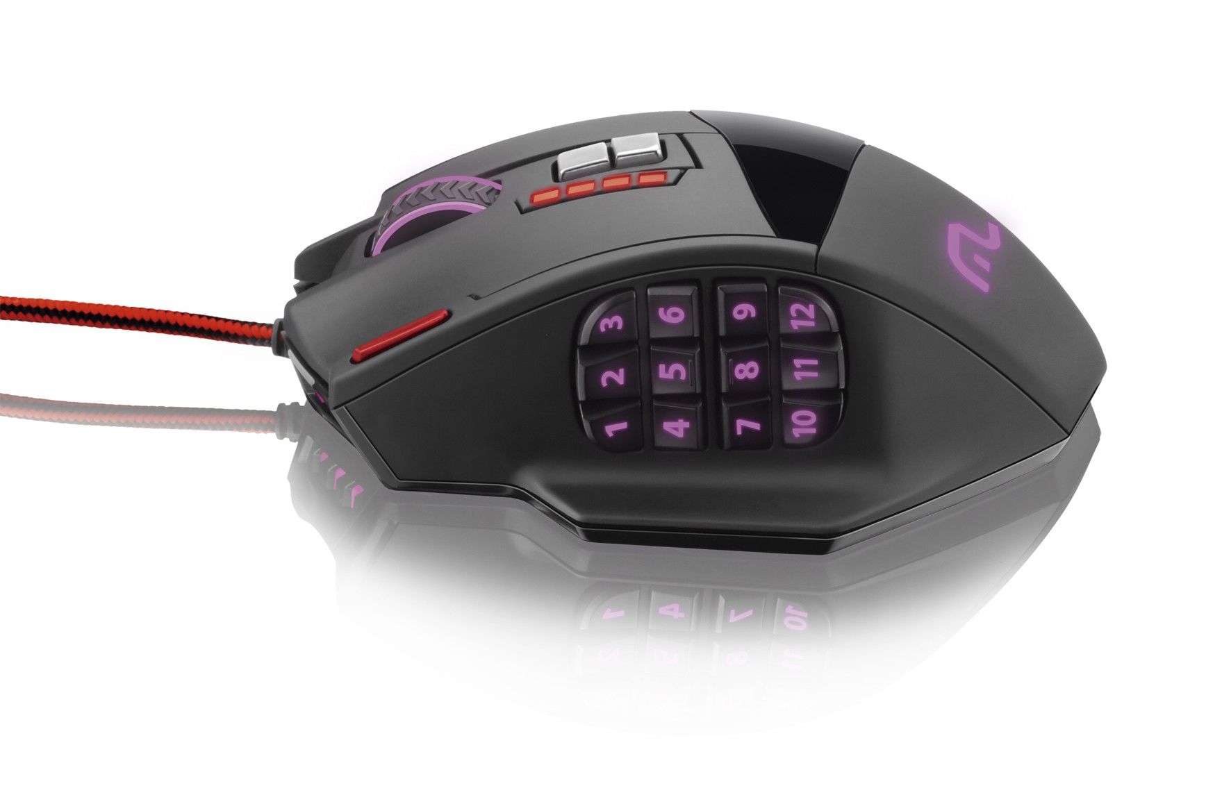 Mouse Gamer Multilaser Warrior 4000Dpi 18 Botoes Preto, MO206 | Pichau